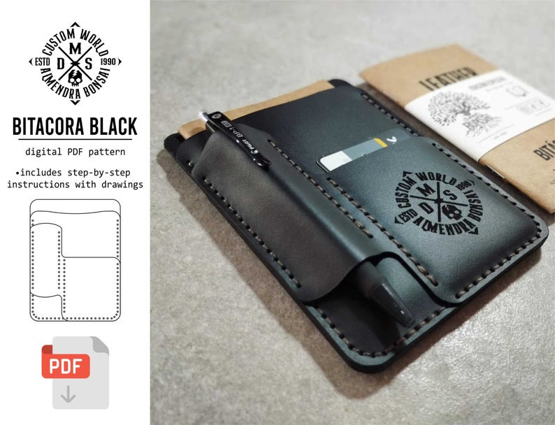 Field Notes Cover Leather Pattern PDF, Field Notes Case Digital ...
