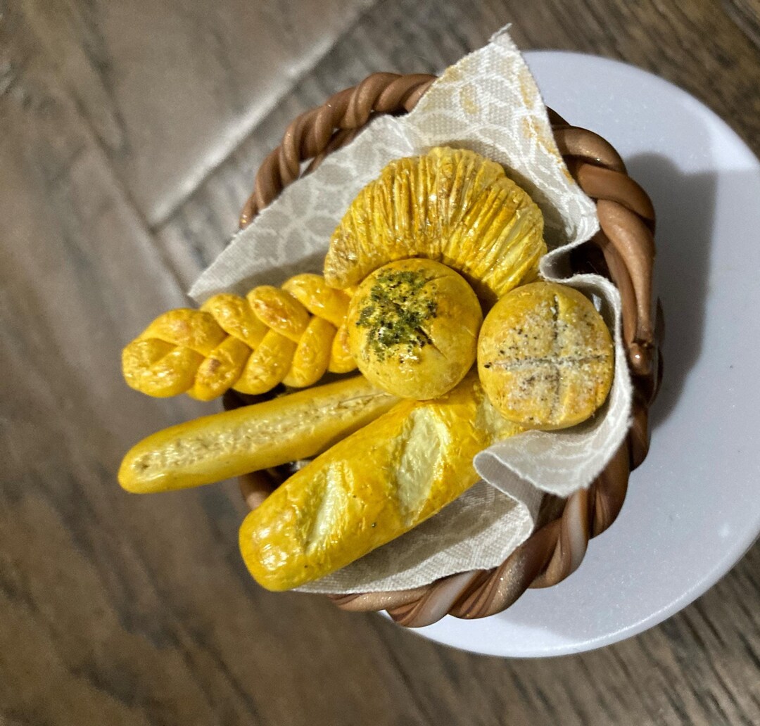 Minature Basket of Pastries - Etsy