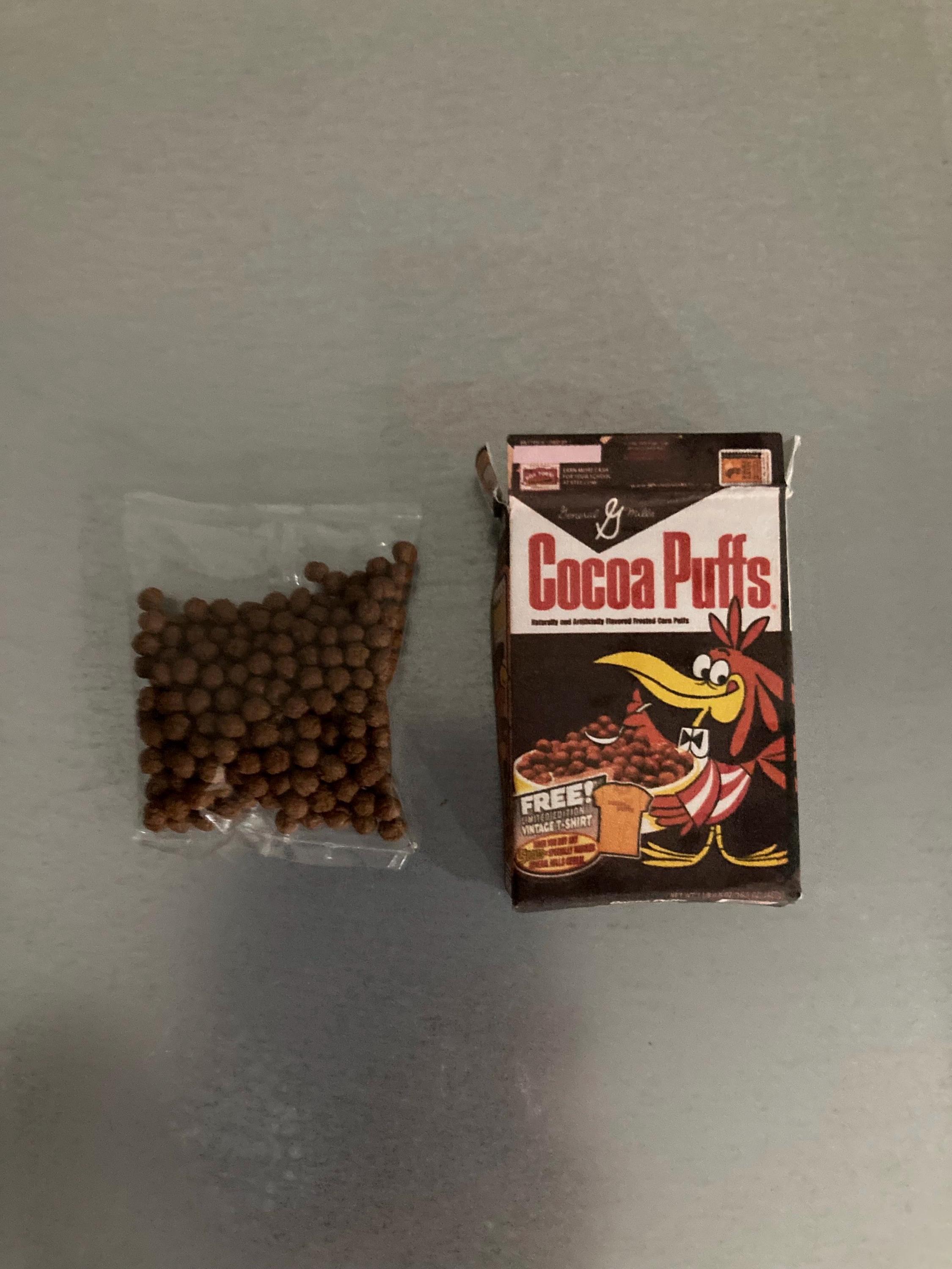 Miniature Choco Puffs Cereal Box With Choco Puffs Inside a Bag - Etsy
