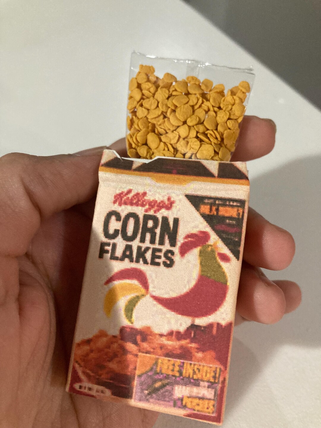 Miniature Cornflakes Cereal Box With Cornflakes Inside a Bag - Etsy