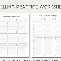 Spelling List Printables, Automatically Add Your Own Spelling List, 20 ...