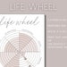 LIFE WHEEL Life Audit Printable Worksheet Level 10 Life Goals & Vision ...