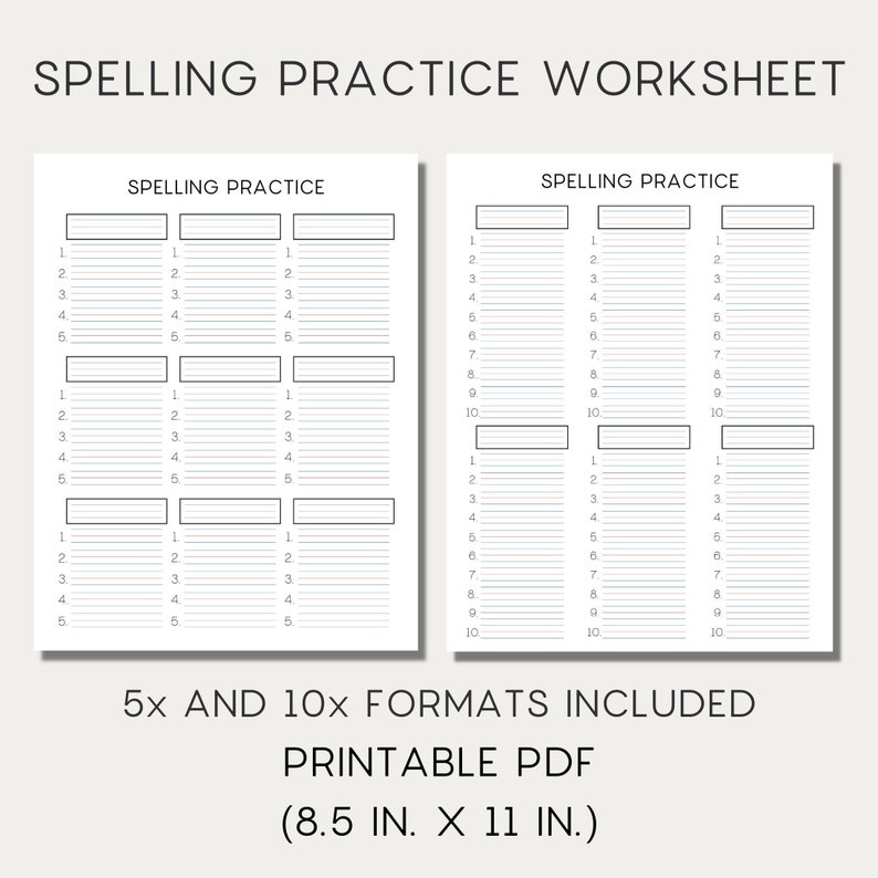 Spelling Word and Writing/handwriting Practice Sheet With Guidelines ...