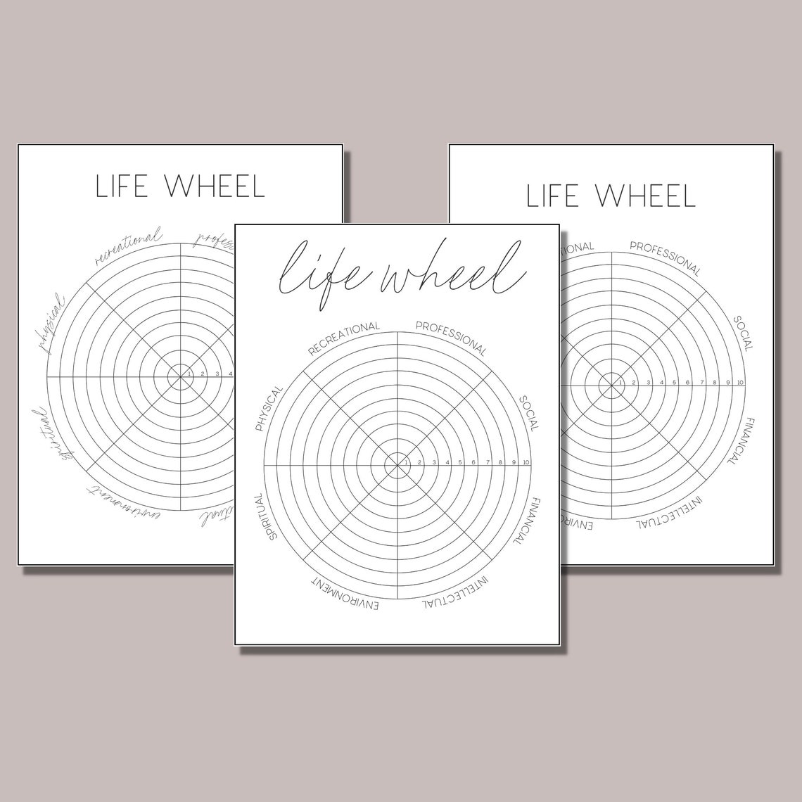Life Wheel Printable: Life Audit Worksheet (digital PDF) - Etsy
