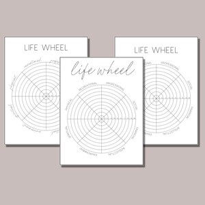 LIFE WHEEL | Life Audit Printable Worksheet | Level 10 Life | Goals ...