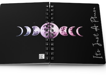 Moon Phases Spiral Notebook Dot Journal - Etsy