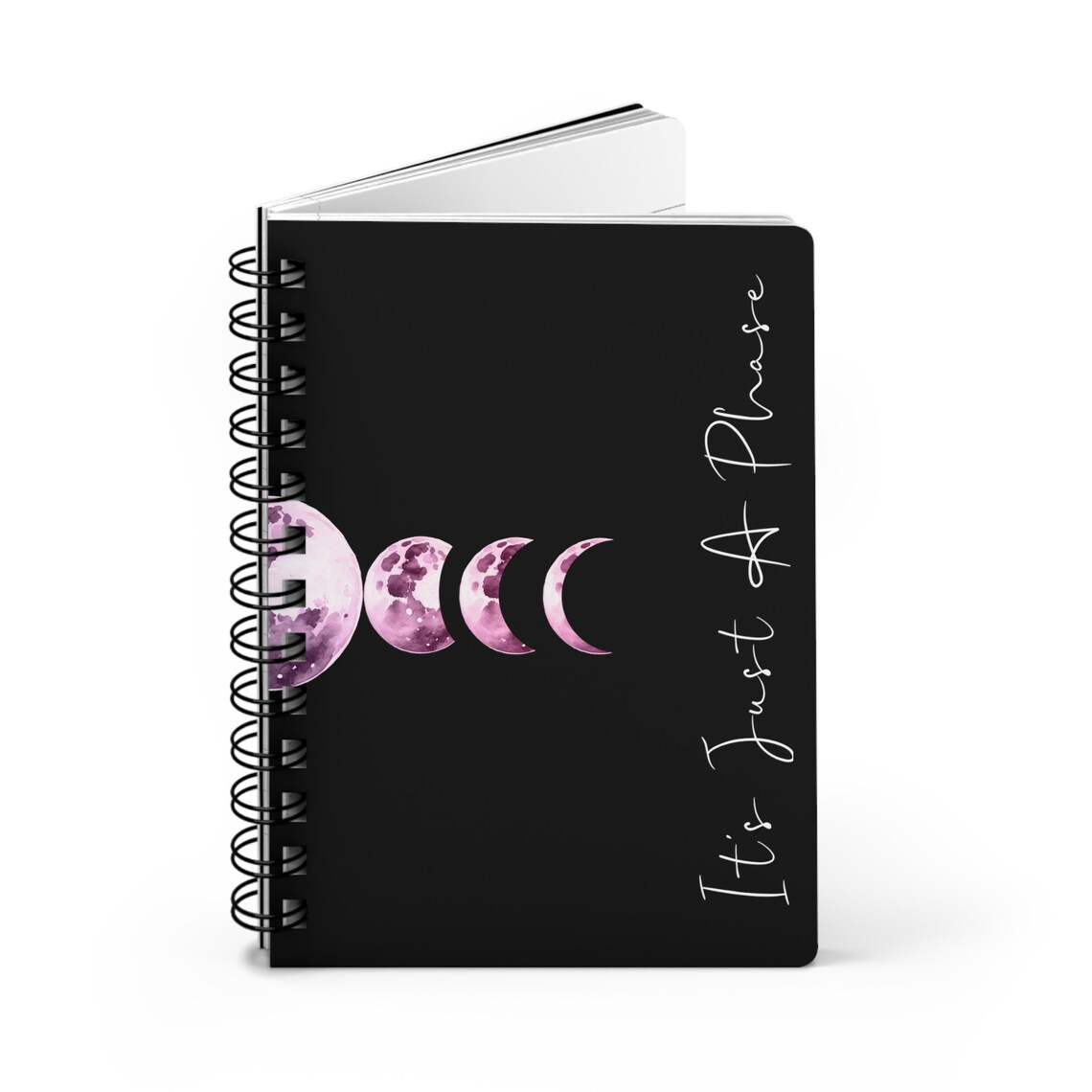 Moon Phase Spiral Notebook, Celestial Journal, Moon Phases Notepad ...