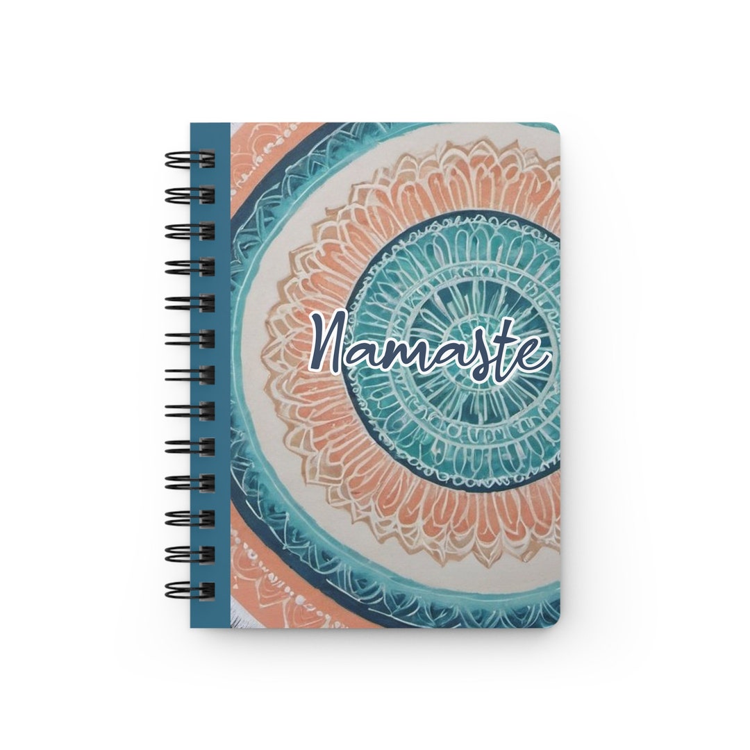 Namaste Mandala Spiral Notebook, Meditation Journal, Gratitude Diary ...