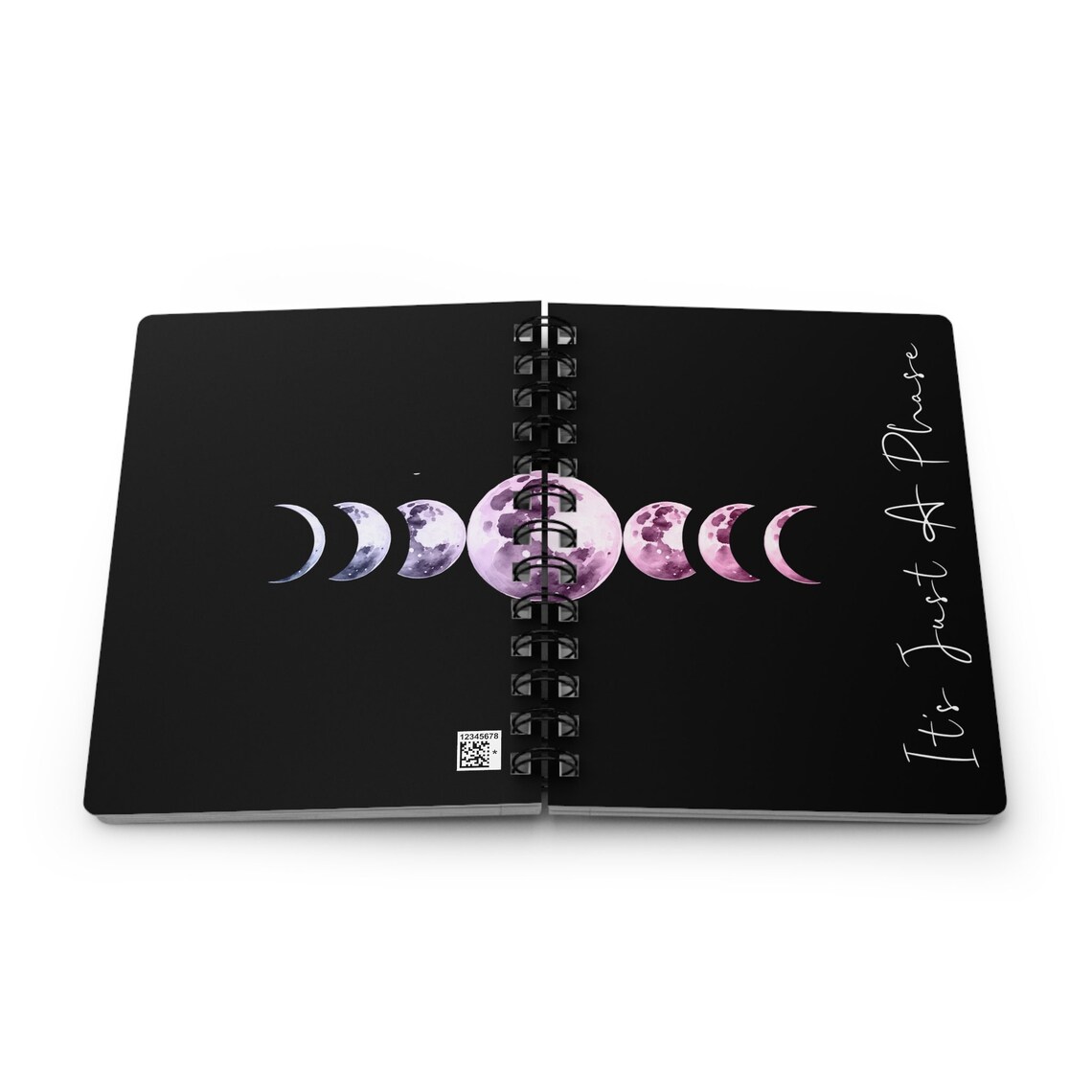 Moon Phase Spiral Notebook, Celestial Journal, Moon Phases Notepad ...