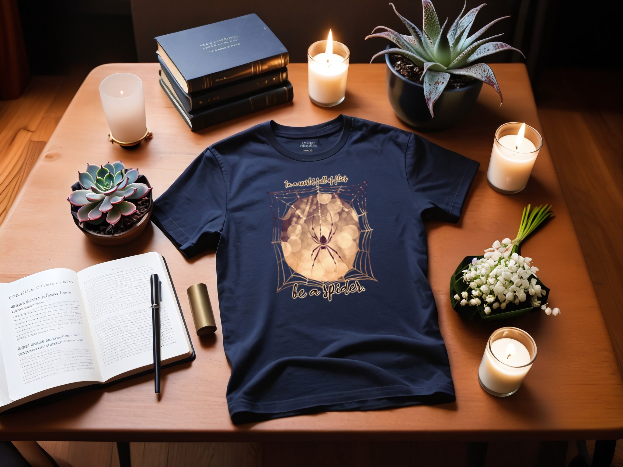 Spider of Fate Halloween Tee, Occult Spider Shirt, Mystery Symbol ...