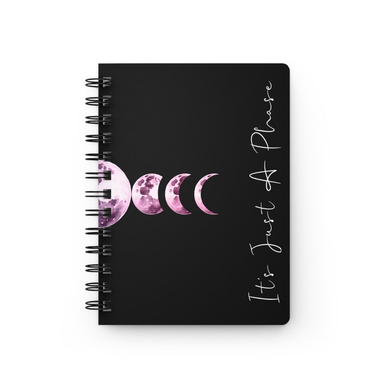 Moon Phase Spiral Notebook, Celestial Journal, Moon Phases Notepad ...