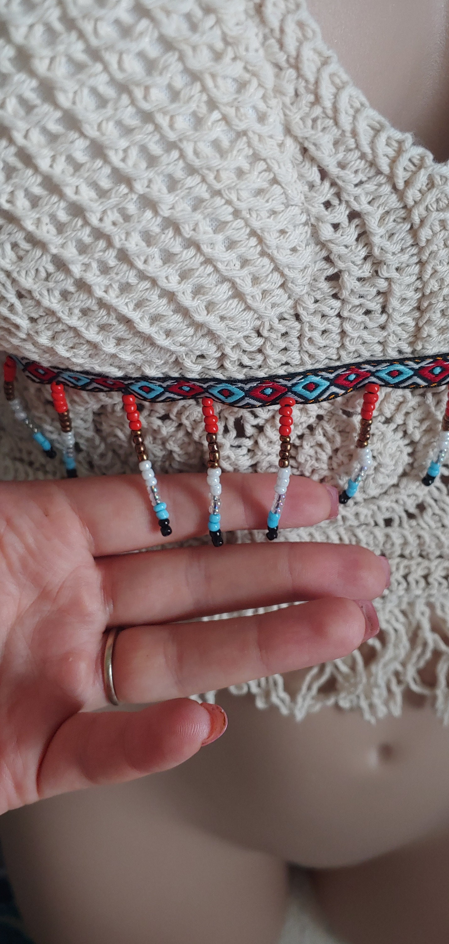 Handmade Crochet Bralette, Summer Halter Top, Boho Beachwear, Music ...