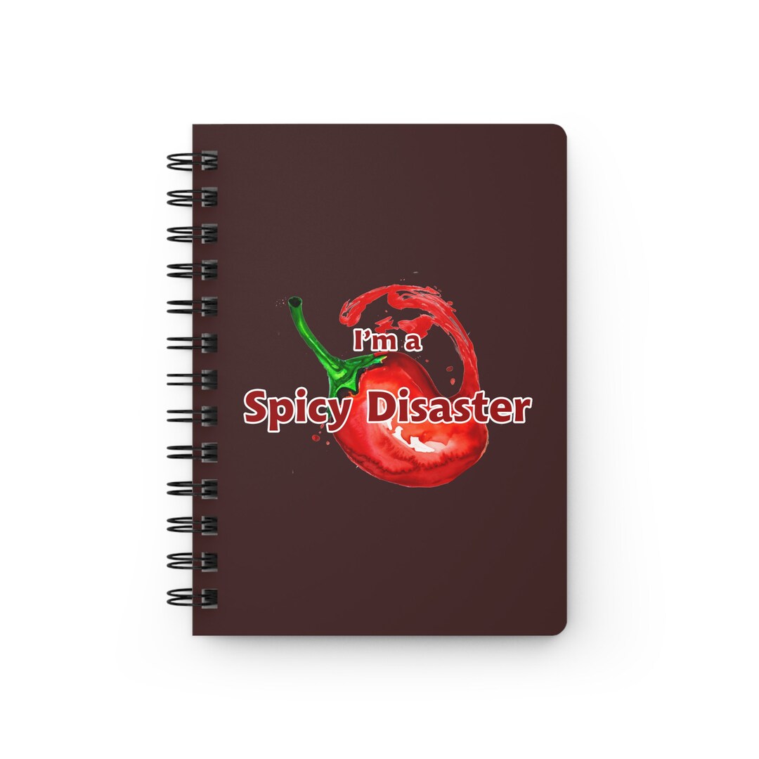 Spicy Disaster Chili Pepper Small Notebook, Neurospicy Journal, Spiral ...