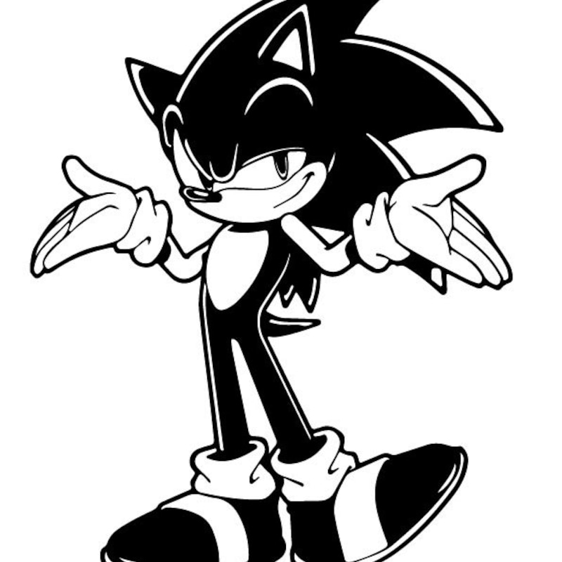 Sonic the Hedgehog Silhouette - Etsy