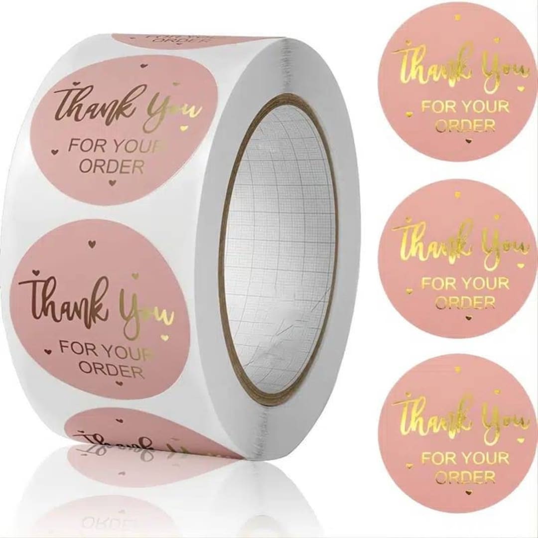 100 Thank You Stickers Thank You Stickers Craft Stickers - Etsy