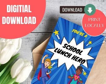 Digital Download - School Lunch Hero Day Poster | Lunch Lady Posters ...