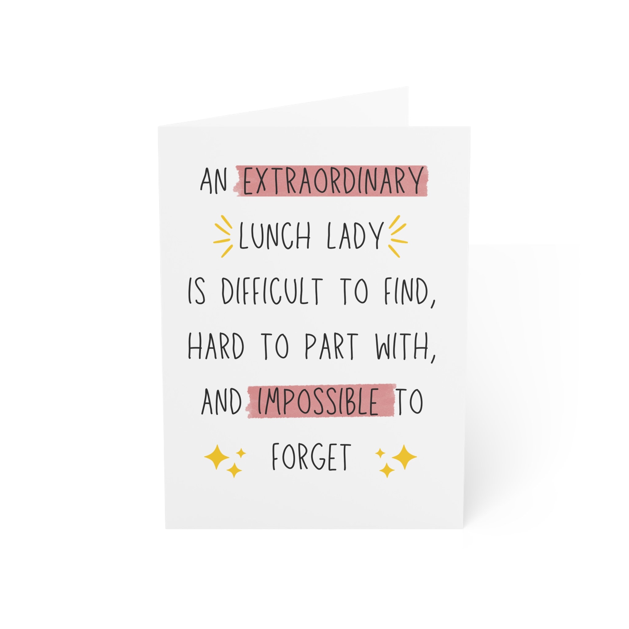 Extraordinary Lunch Lady Card | Lunch Lady Retirement Card | Lunch Lady ...