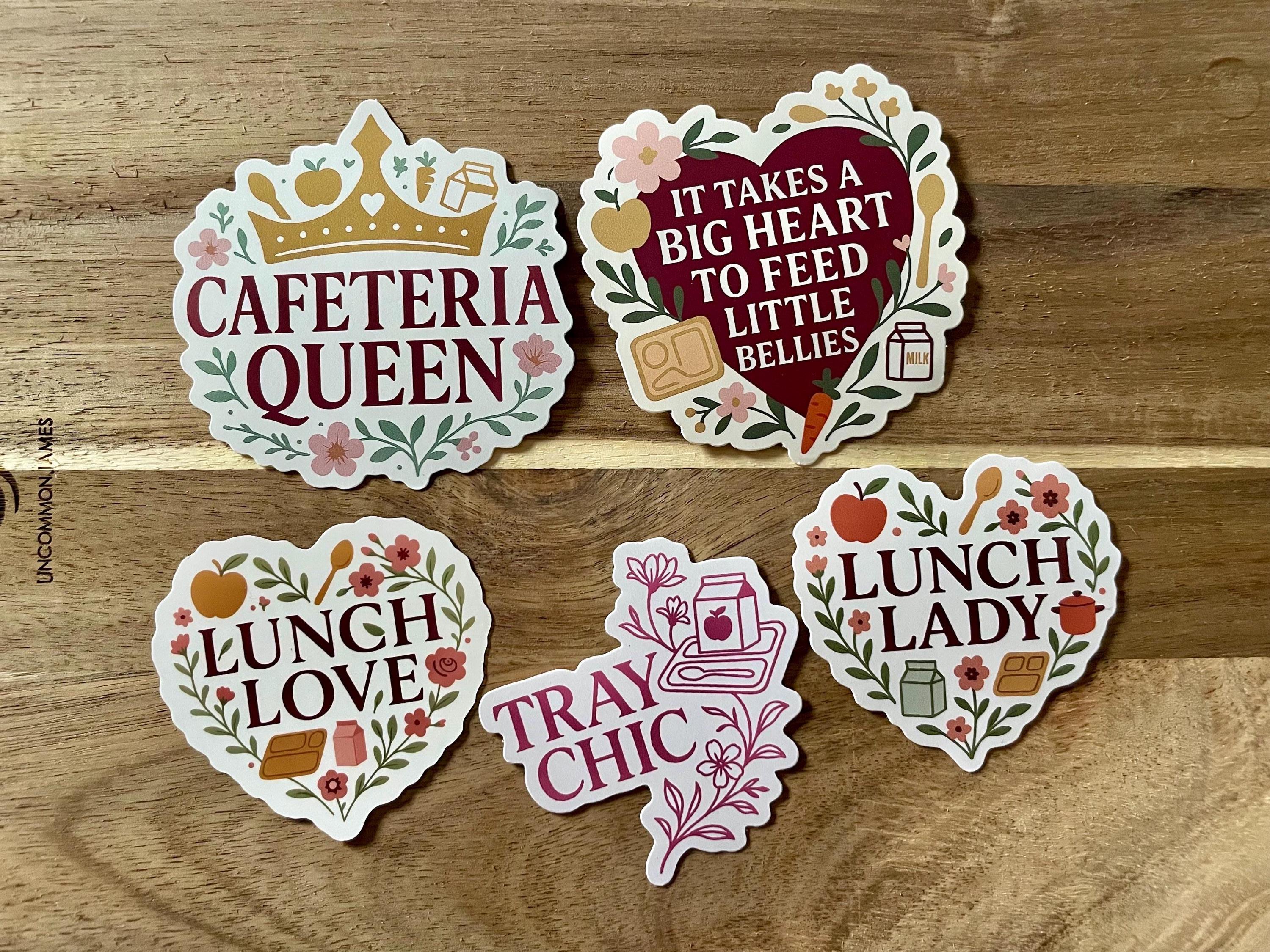Floral Lunch Lady Sticker Set | Cafeteria Staff Appreciation Gift - Etsy