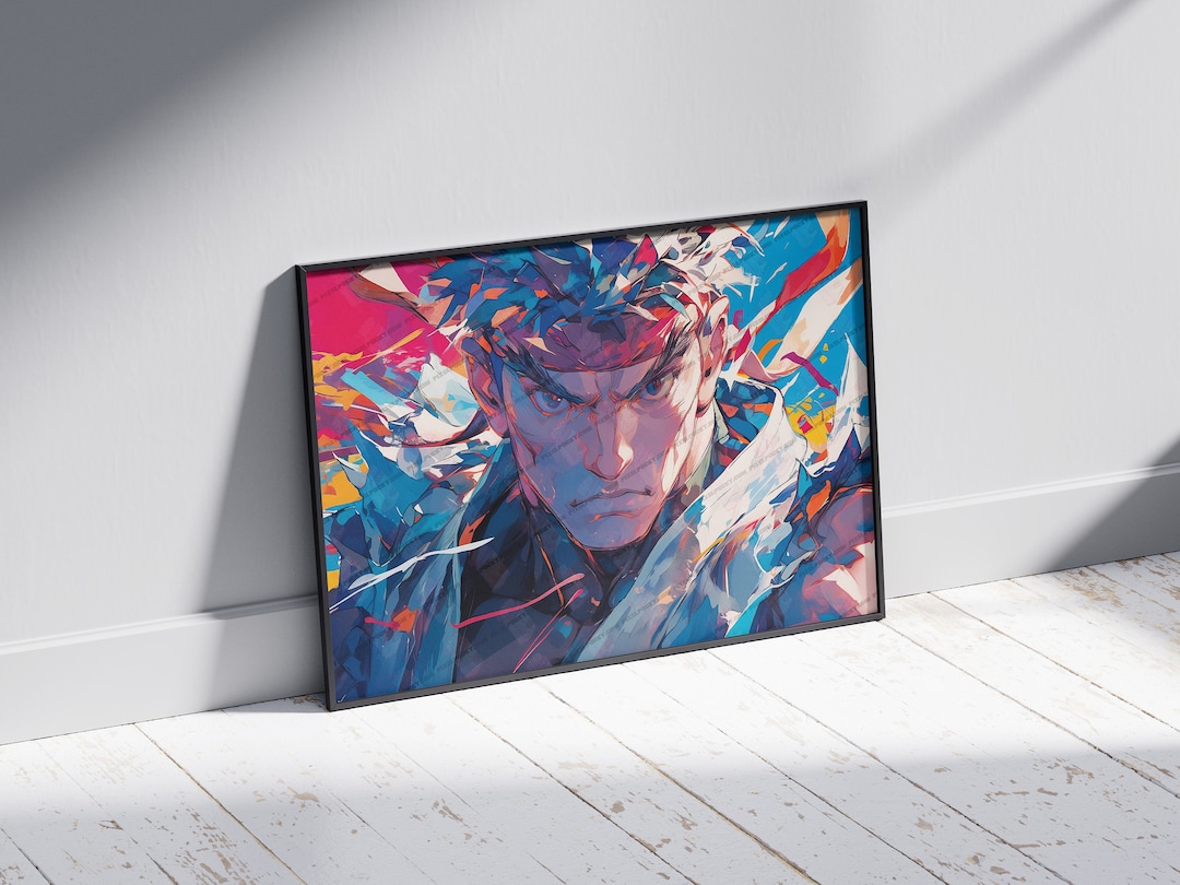 Warrior's Resolve Fine Art Print Dynamic Fighter Portrait, Abstract ...