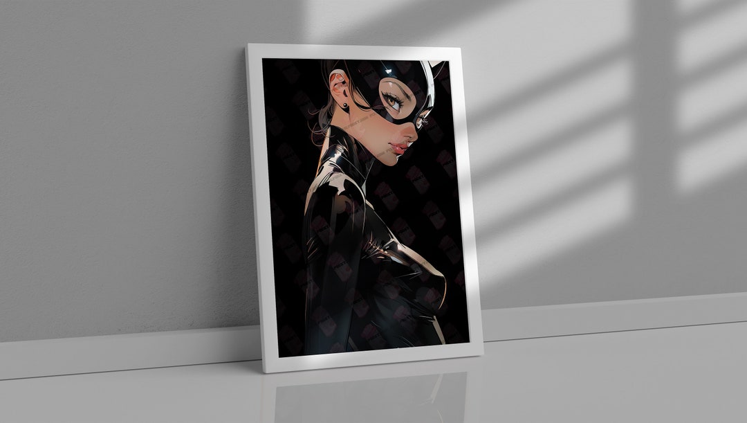 Mysterious Vigilante Fine Art Print Elegant Nocturnal Heroine Poster ...