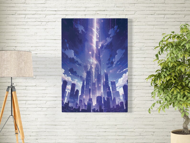 Popular Anime Fine Art Print Urban Japan City Skyline - Etsy