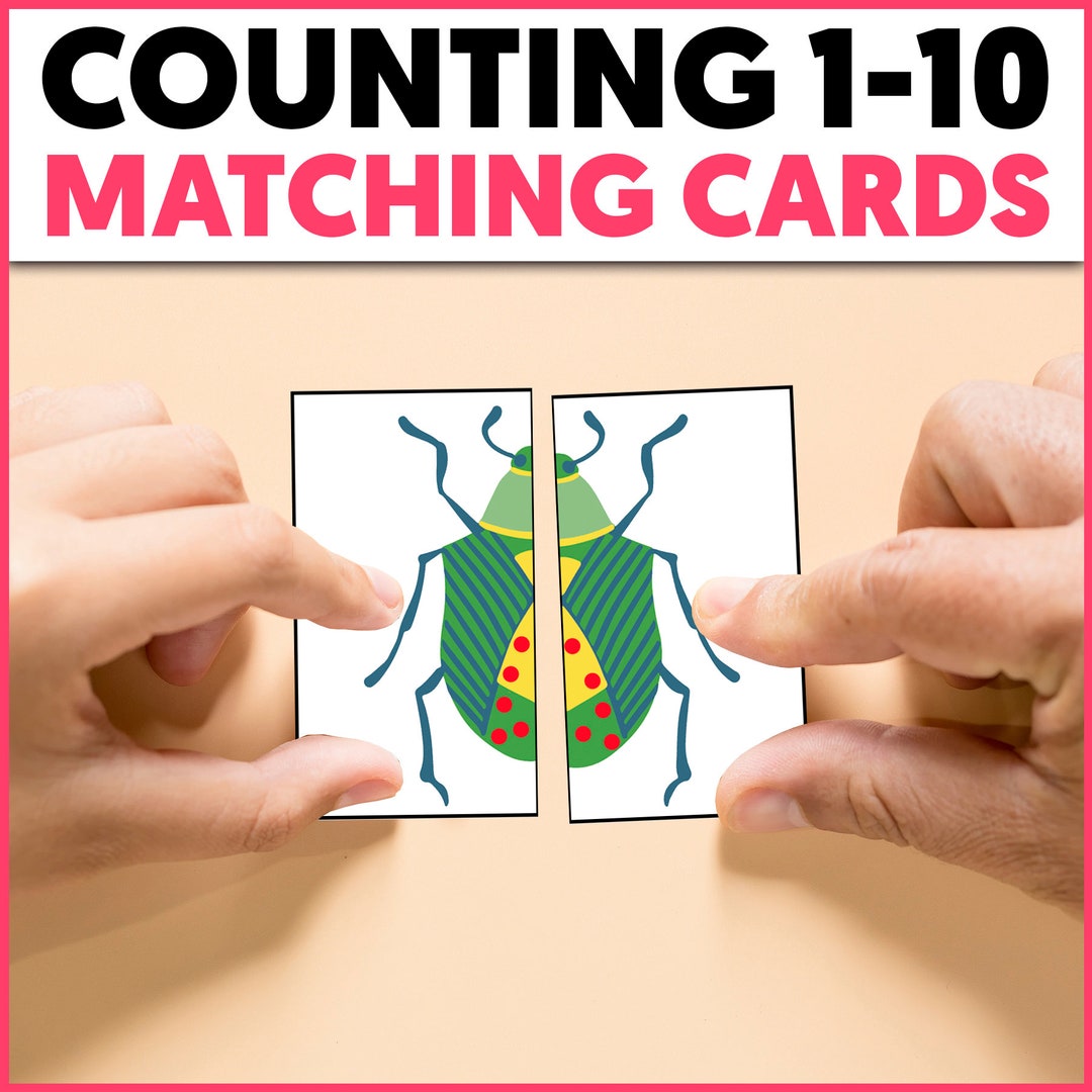 Counting 1-10 Matching Cards Counting Numbers Activity Counting Number ...
