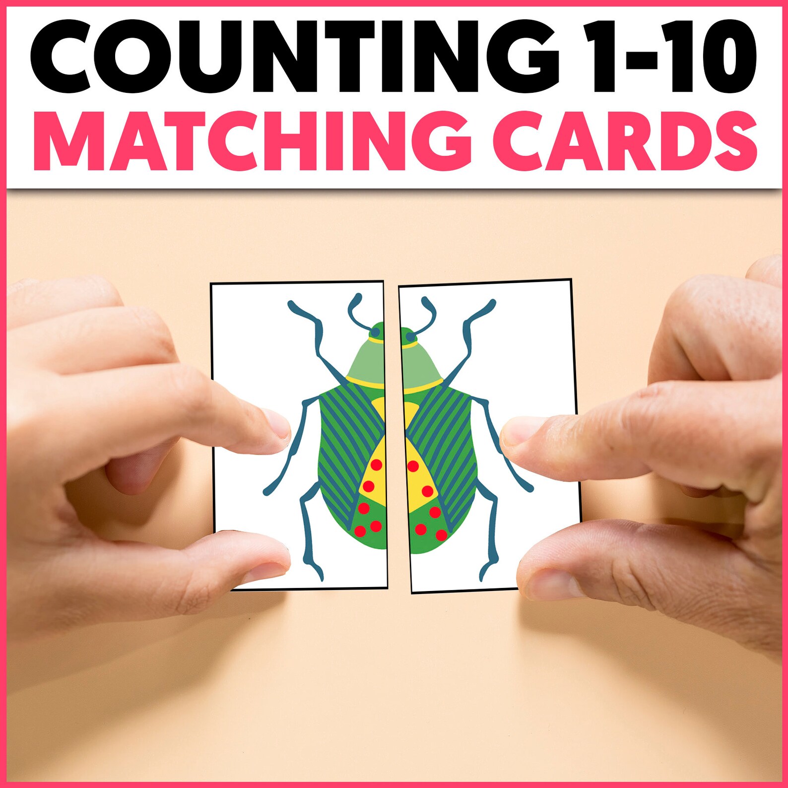 Counting 1-10 Matching Cards Counting Numbers Activity Counting Number ...