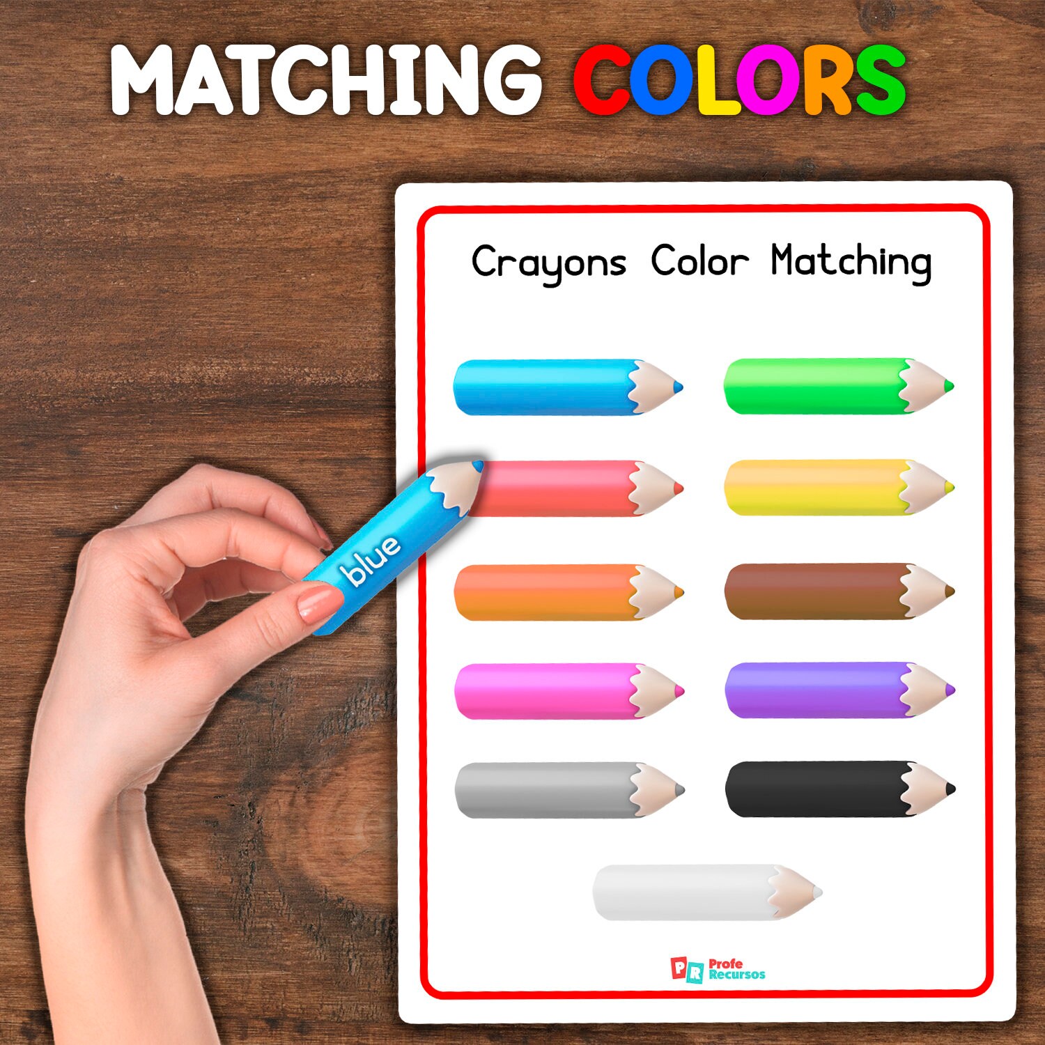 Crayon Color Match Activity | Learning Colors | Sorting by Color ...
