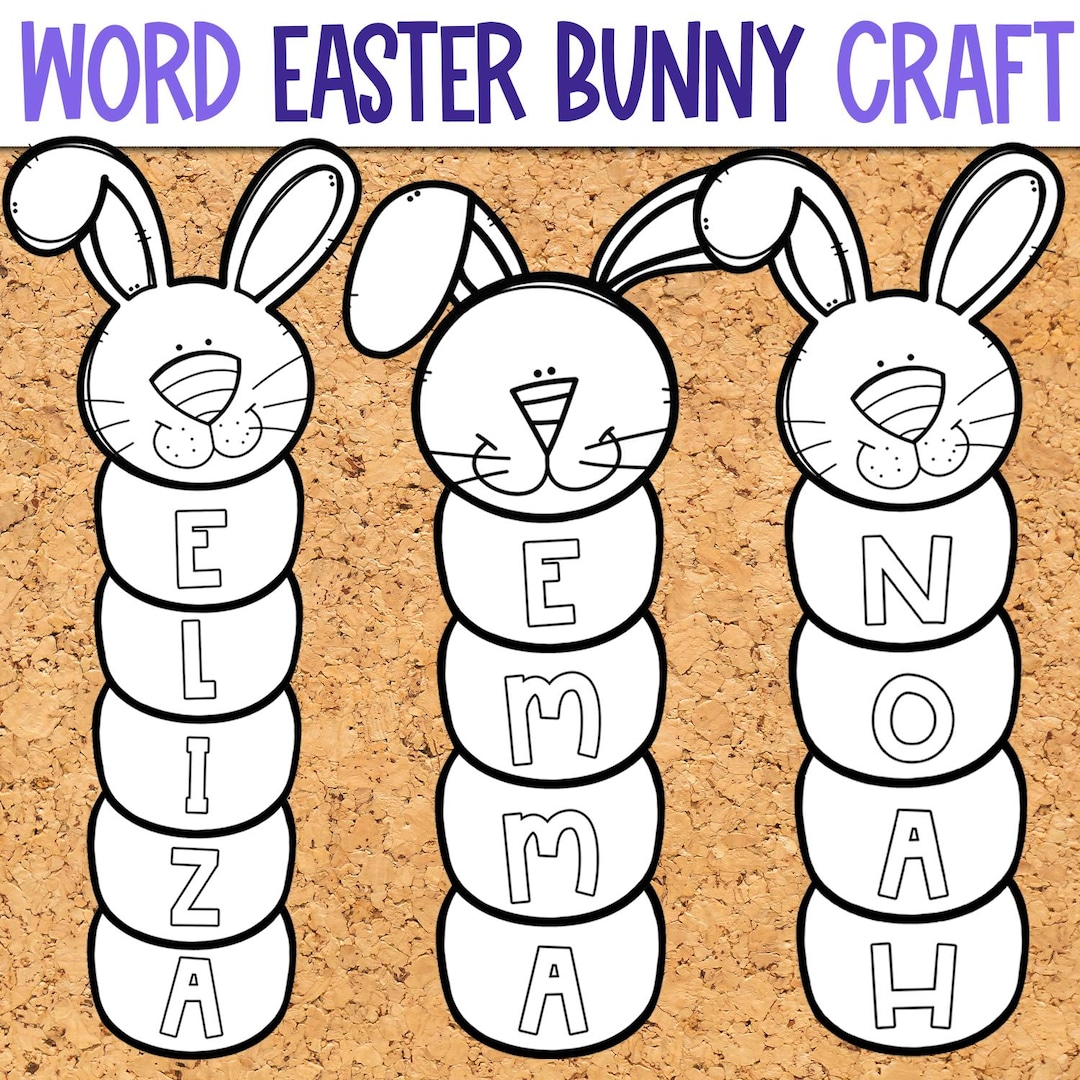 Easter Bunny Name Craft Activity | Easter & Spring Bulletin Board Ideas ...