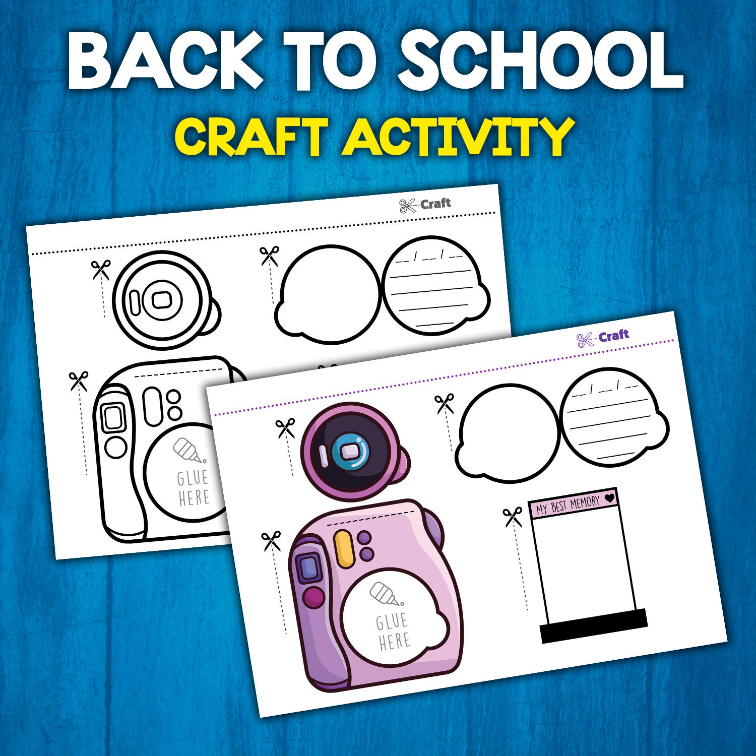 Back to School Craft Activity | My Summer Memories | Fun First Day of ...