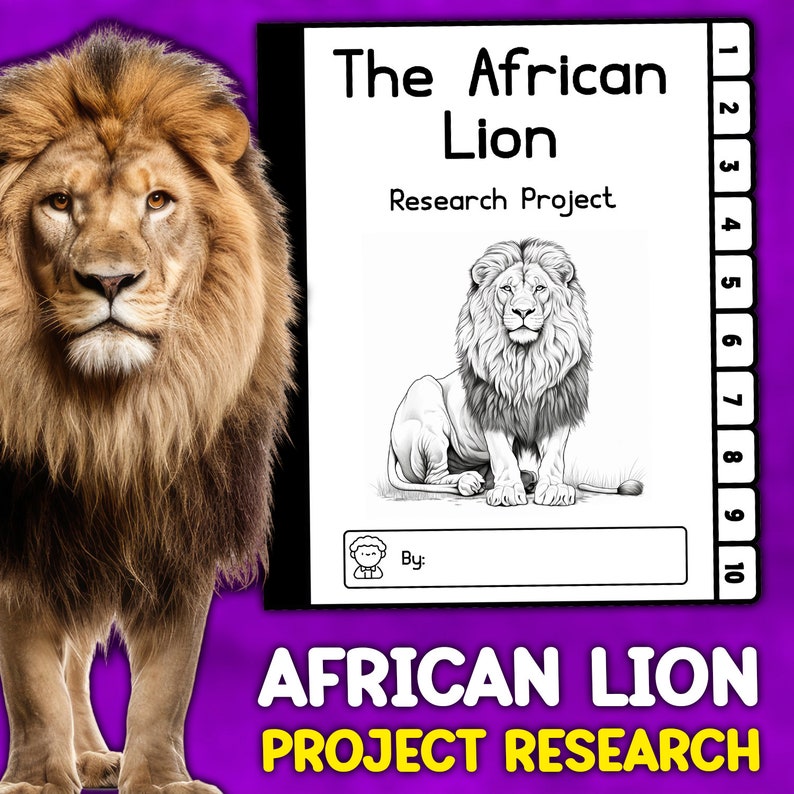 Lion Research Project | Science Writing Activity | Lion Research Report ...