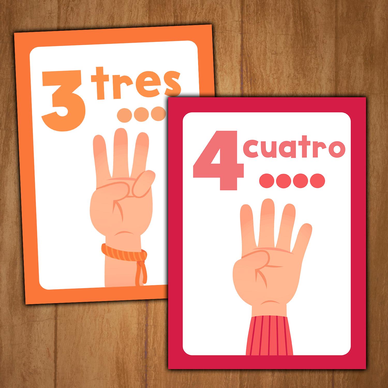 Spanish Numbers Flashcards 1 to 10 | Numbers in Spanish | Numbers Cards ...
