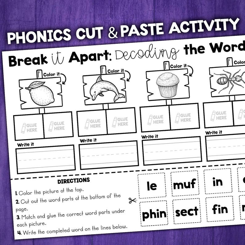 Decoding Multisyllabic Words Worksheets | Building Multisyllabic Words ...