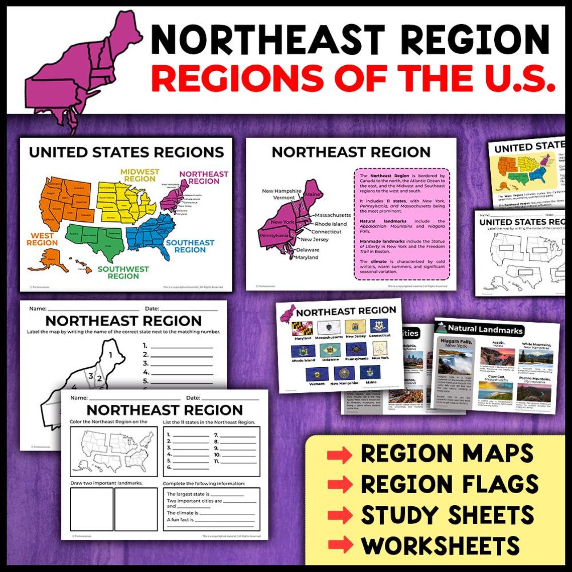 Geography Regions of the US | Midwest Region, Southeast Region ...