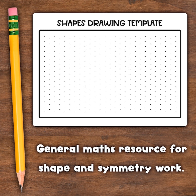 Shapes Drawing Mat / Template 2D shapes 3D shapes Drawing Isometric ...
