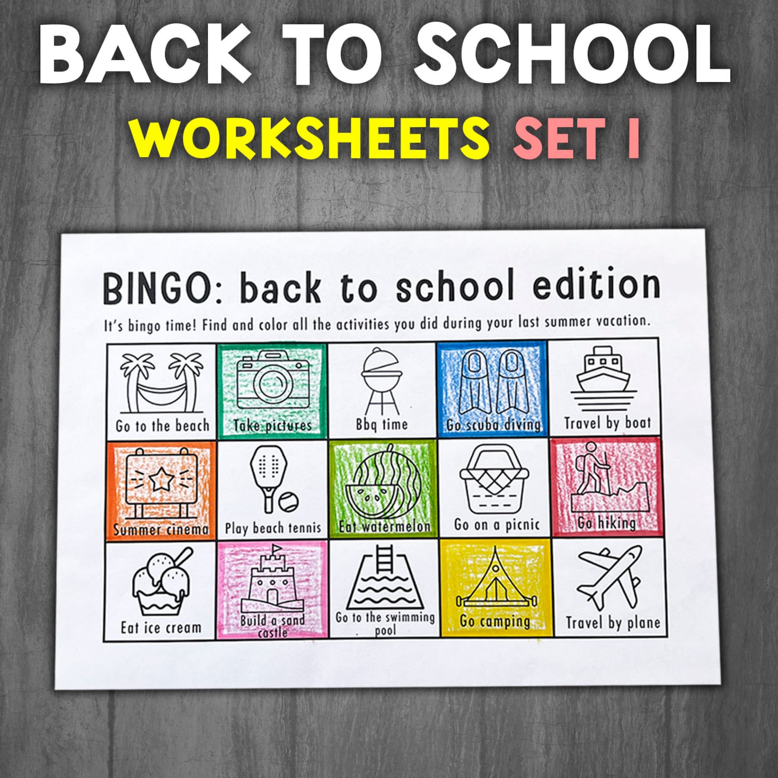Back to School Activities & Worksheets | SET 1 | First Week of School ...