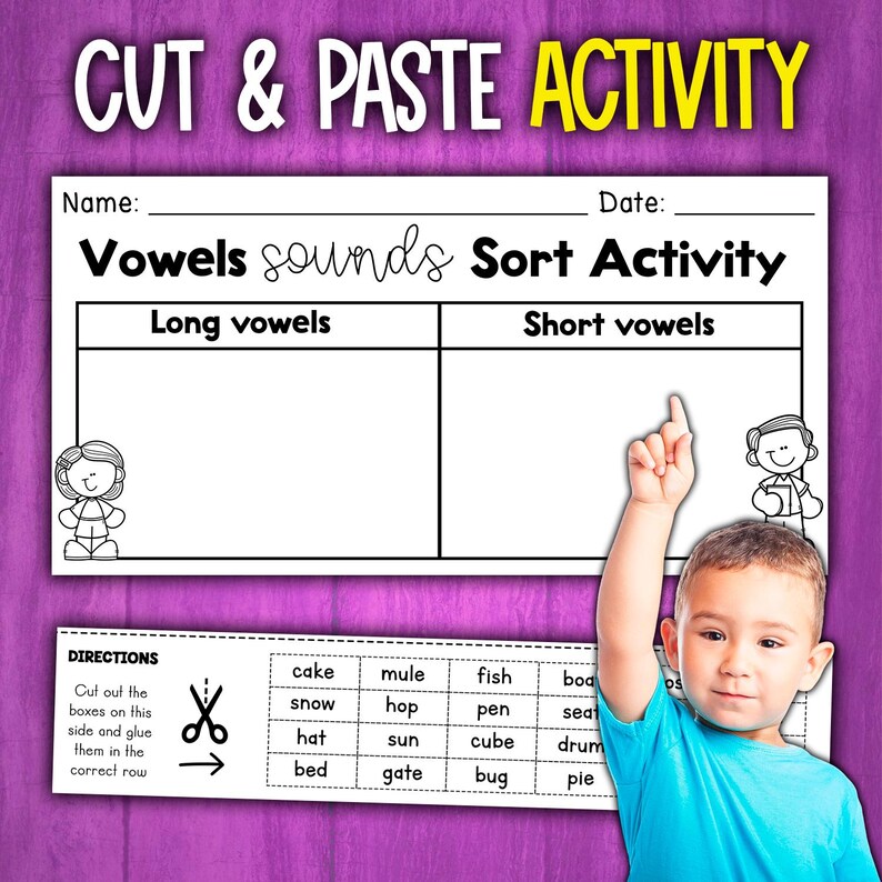 Short and Long Vowels Sounds Sort Worksheets Activity | Phonemics ...