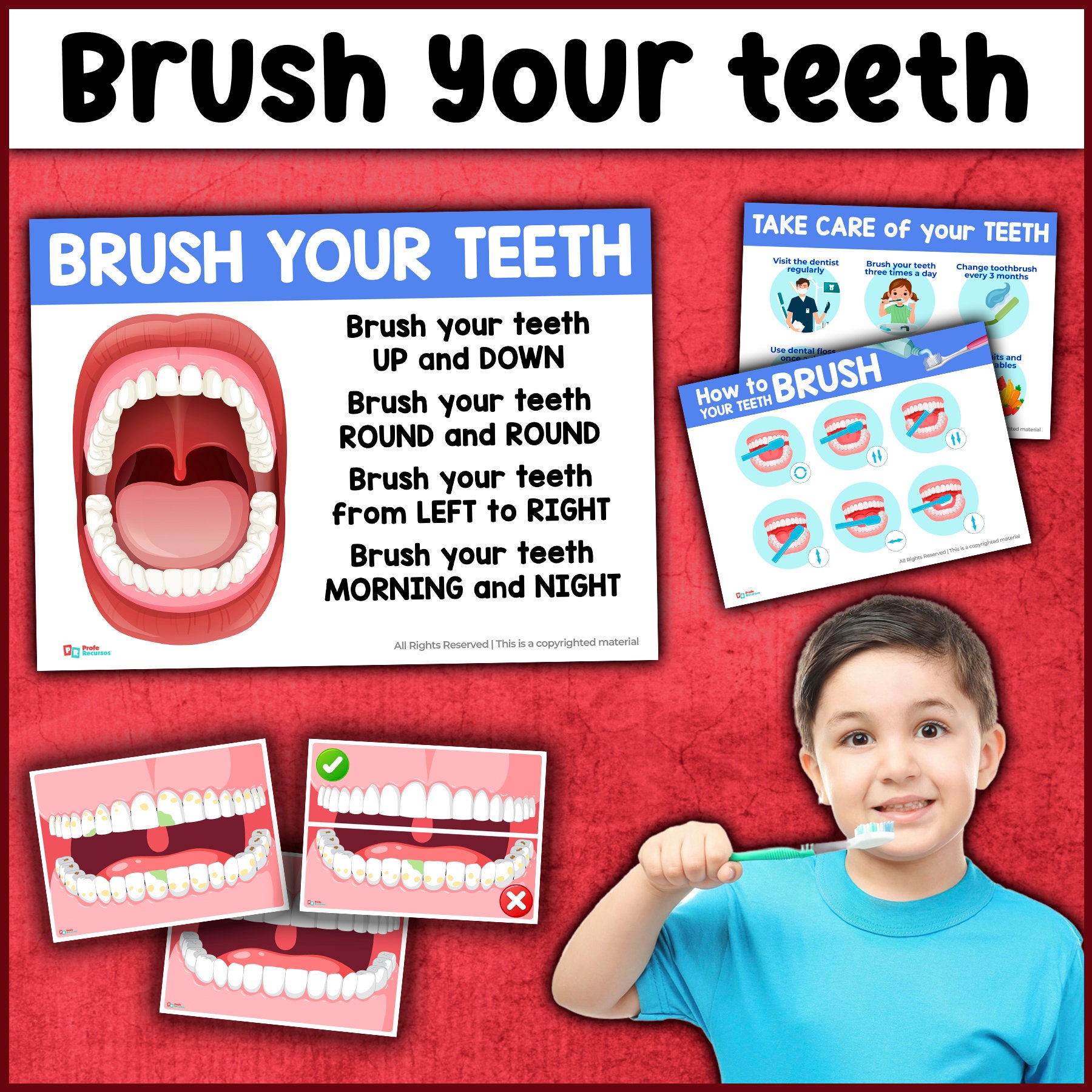 Brush Your Teeth Activity Bundle Learn to Brush Your Teeth Activity ...