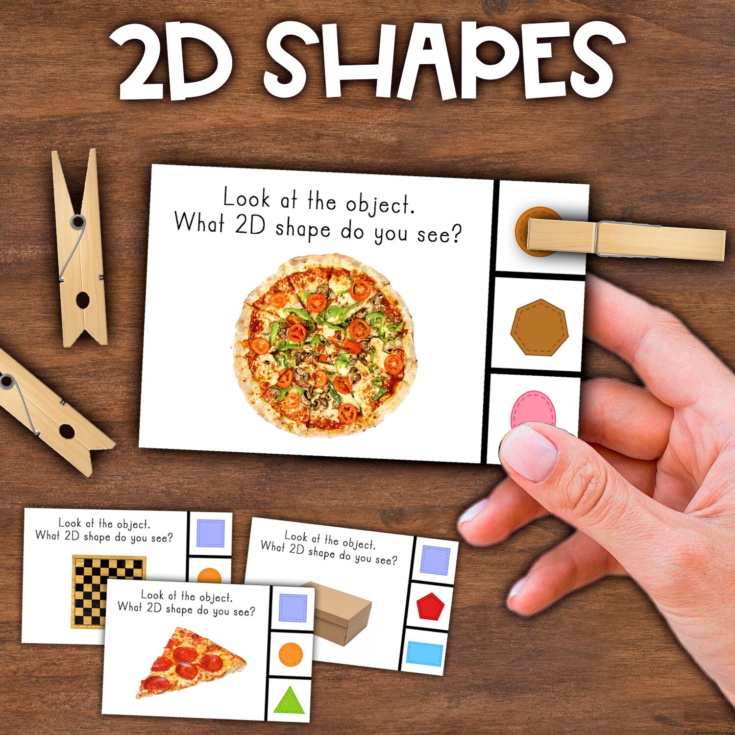 2D Shapes Recognizing Activity | Real Pictures | 2D and 3D Shapes ...