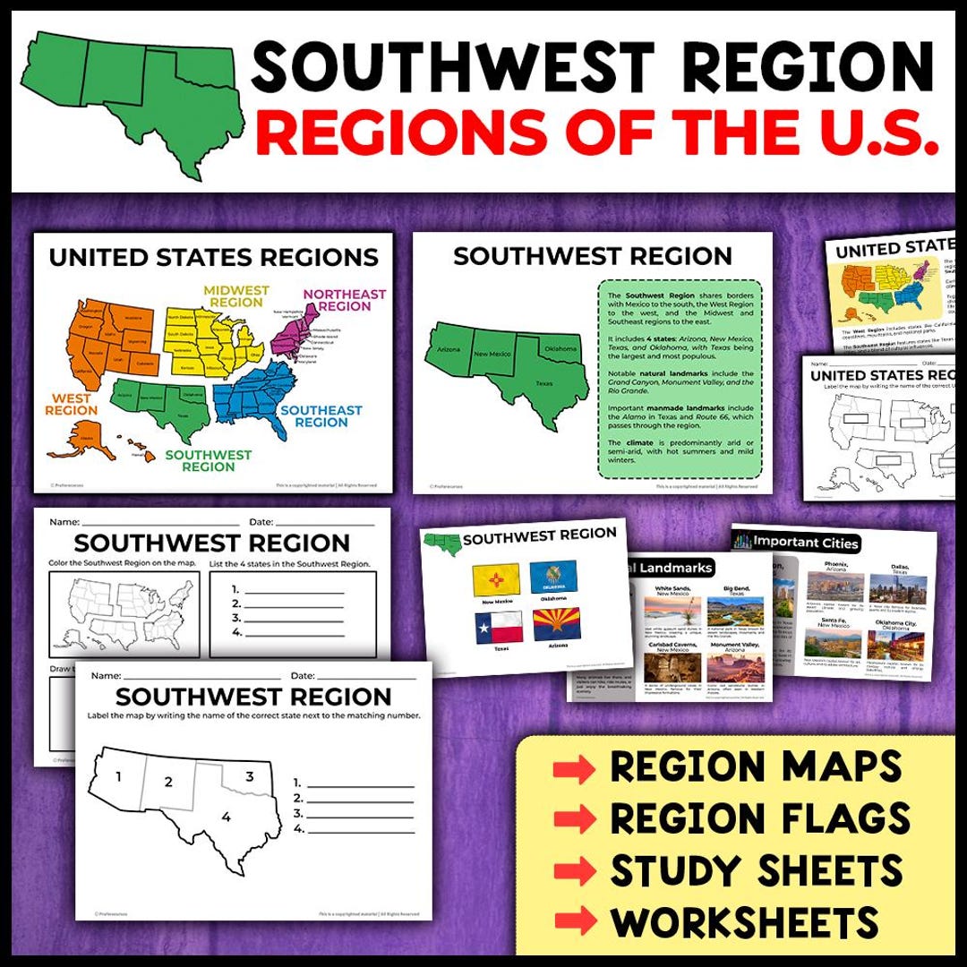 Southwest Region | Regions of the US | Geography 5 Regions of the ...