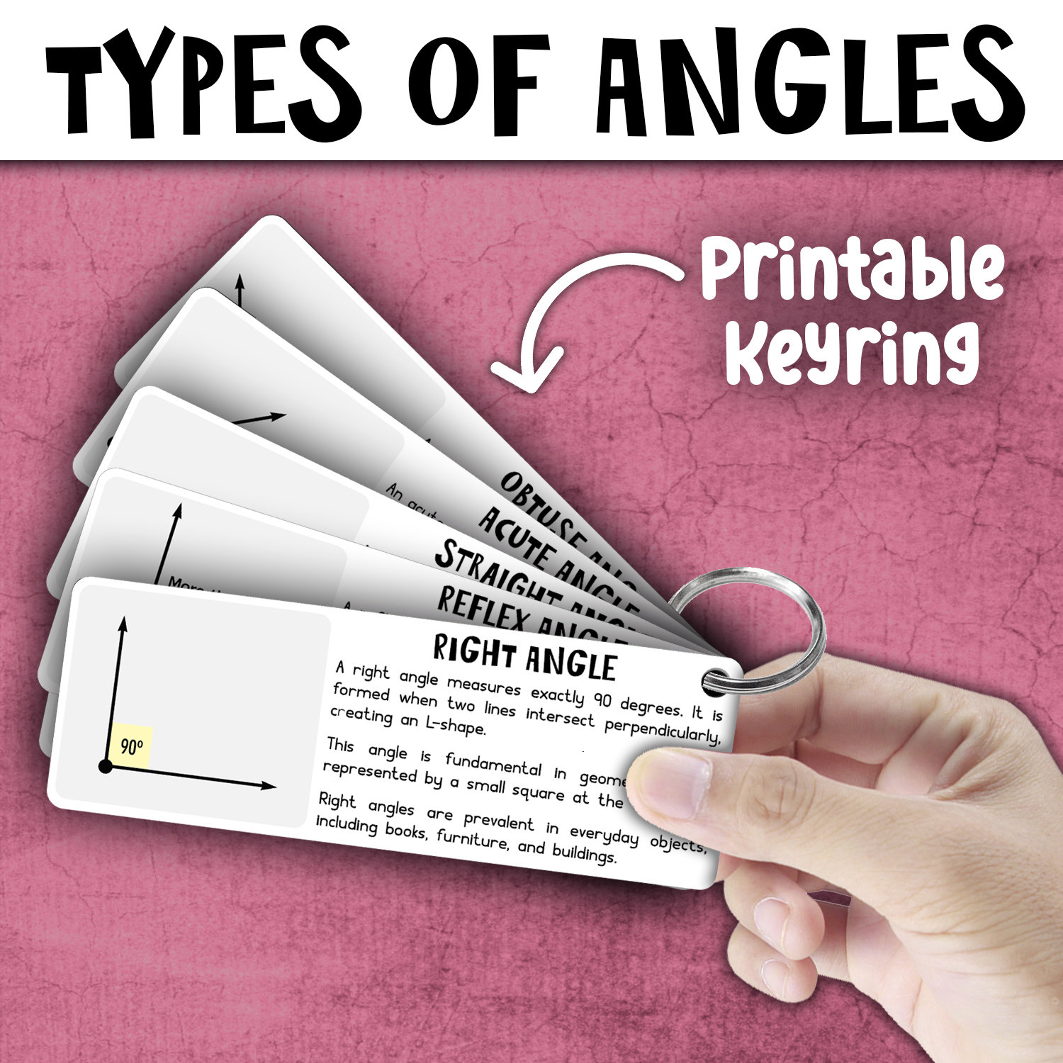 Types of Angles for Kids Types of Angles Flashcards Types of Angles ...