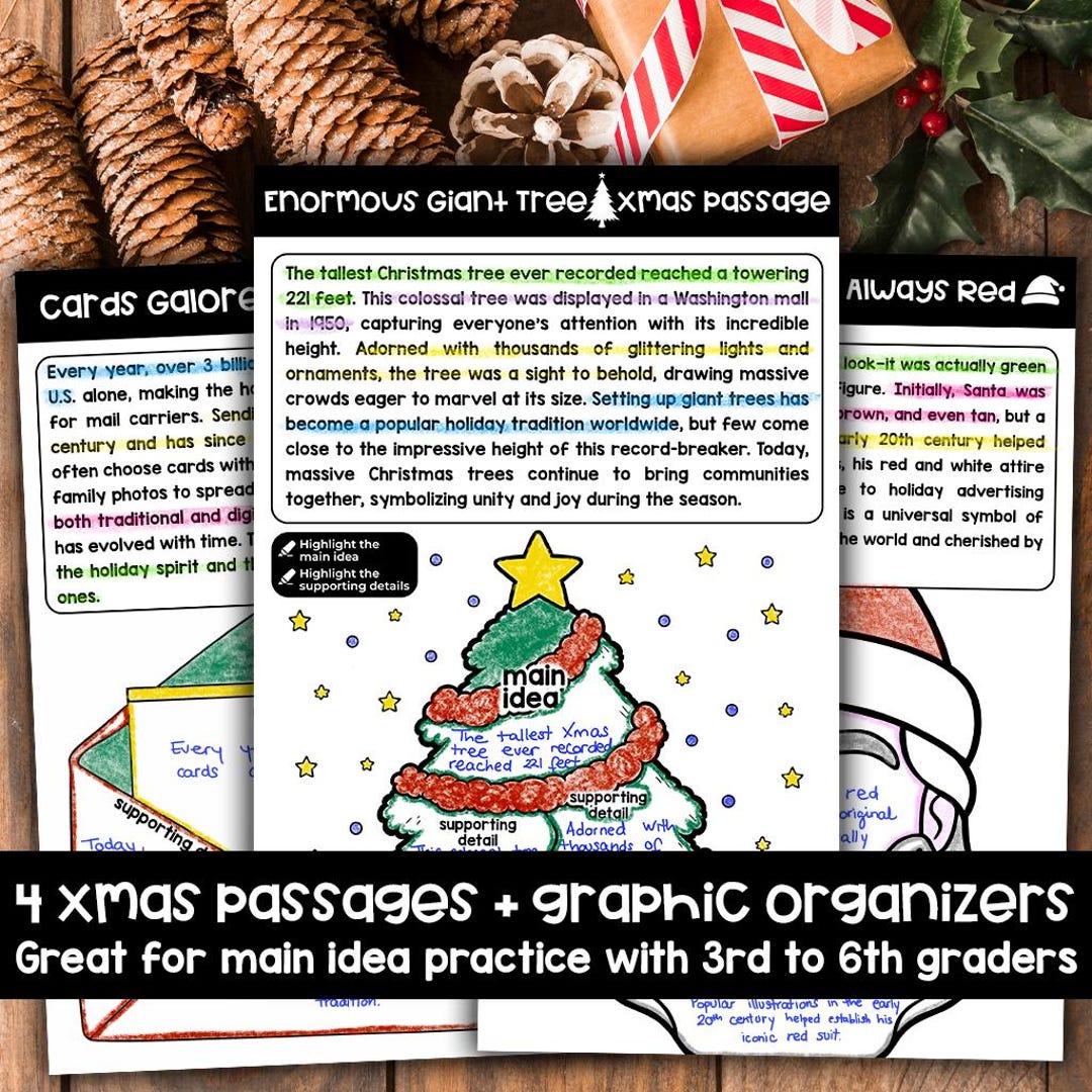 Xmas Passages Reading Comprehension Christmas Holidays Reading ...