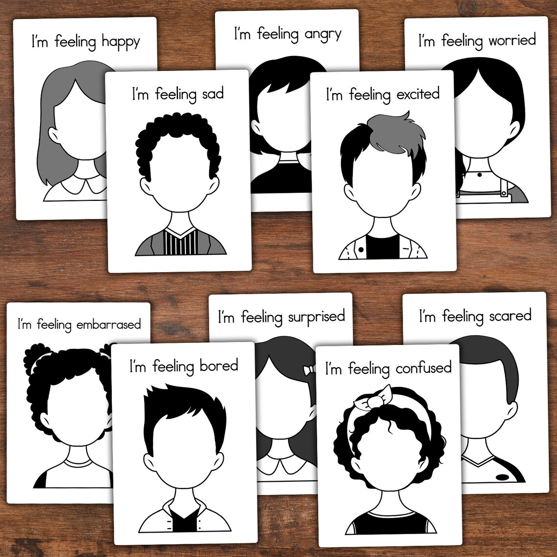 Emotions Coloring Pages for Kids / Social Emotional Learning / Emotions ...