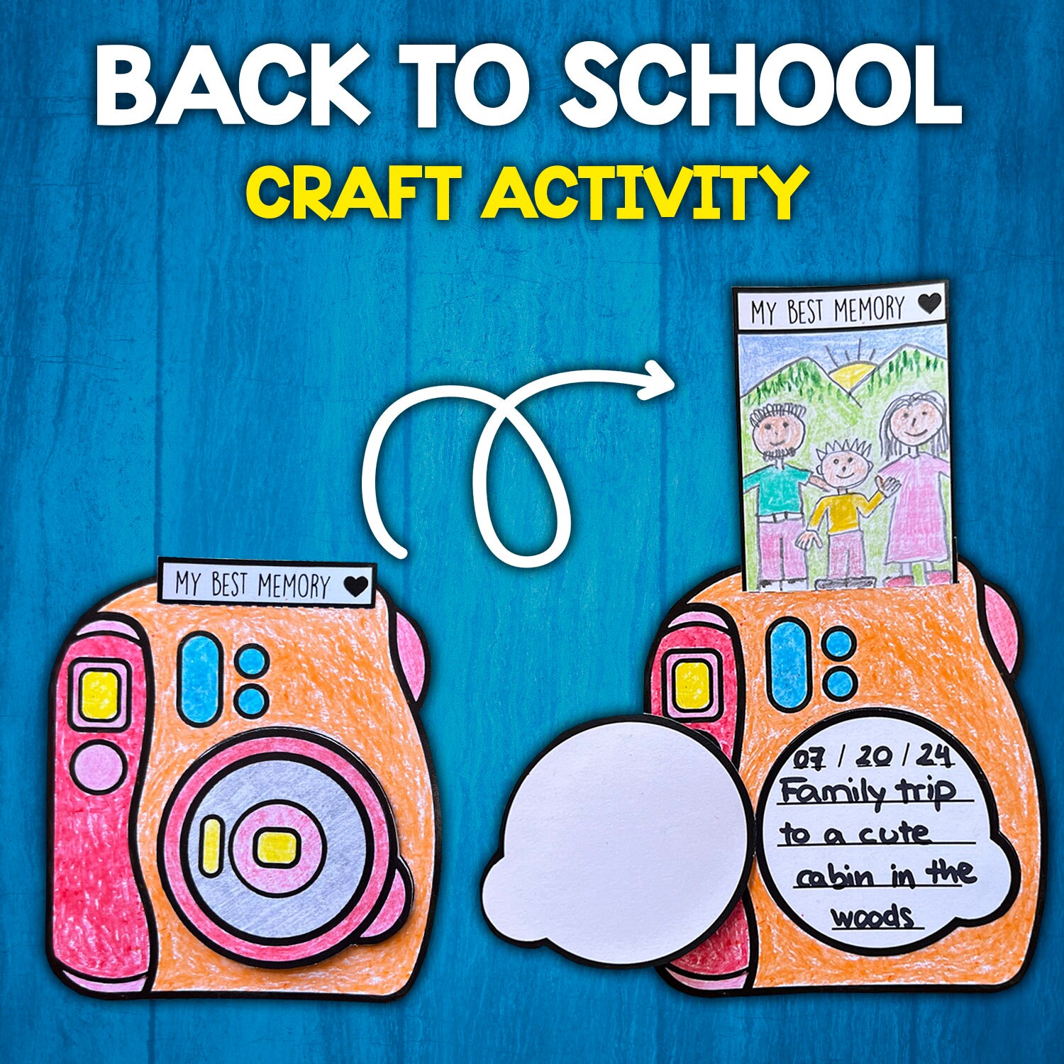 Back to School Craft Activity | My Summer Memories | Fun First Day of ...