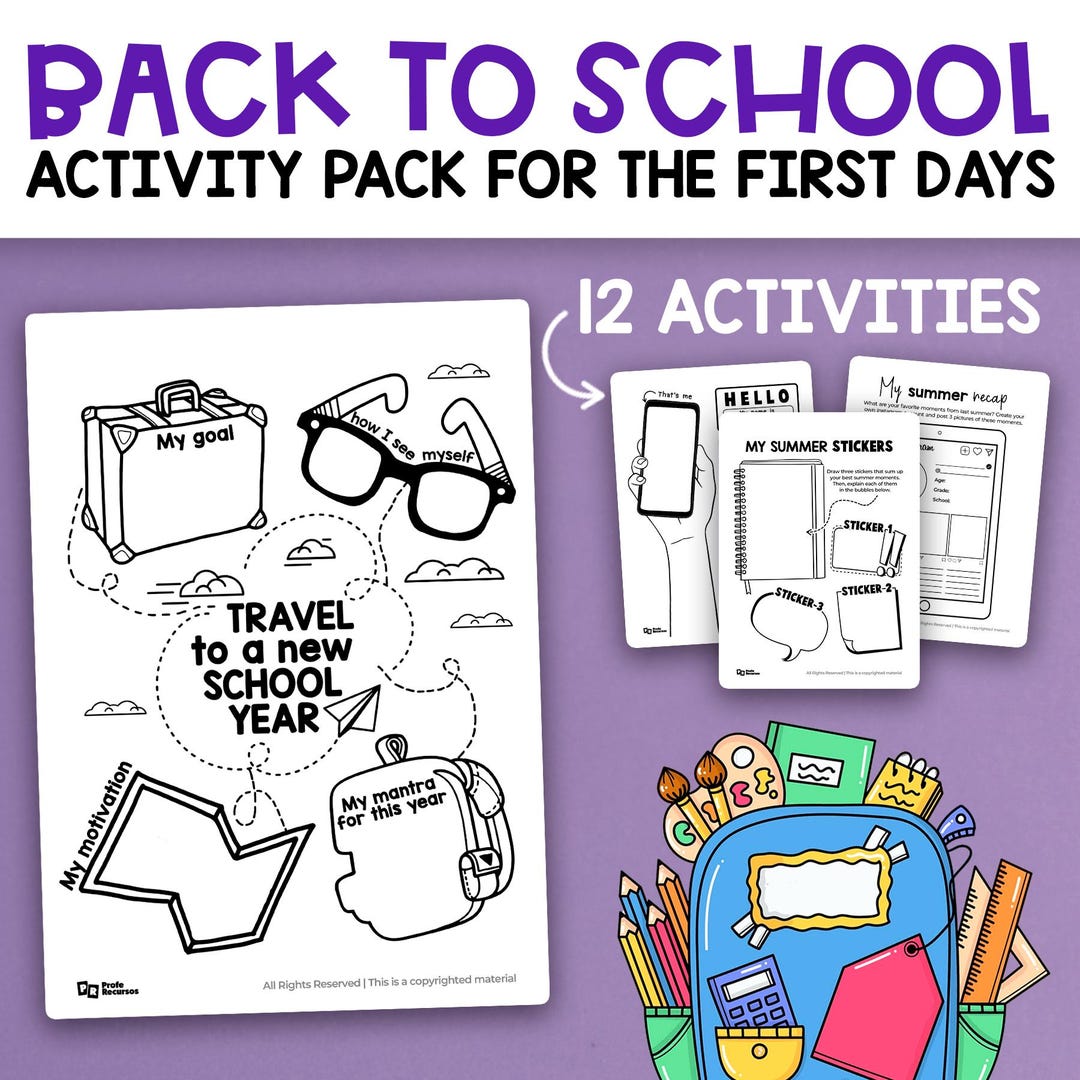 Back to School Activity Back to School Activities First Day of School ...