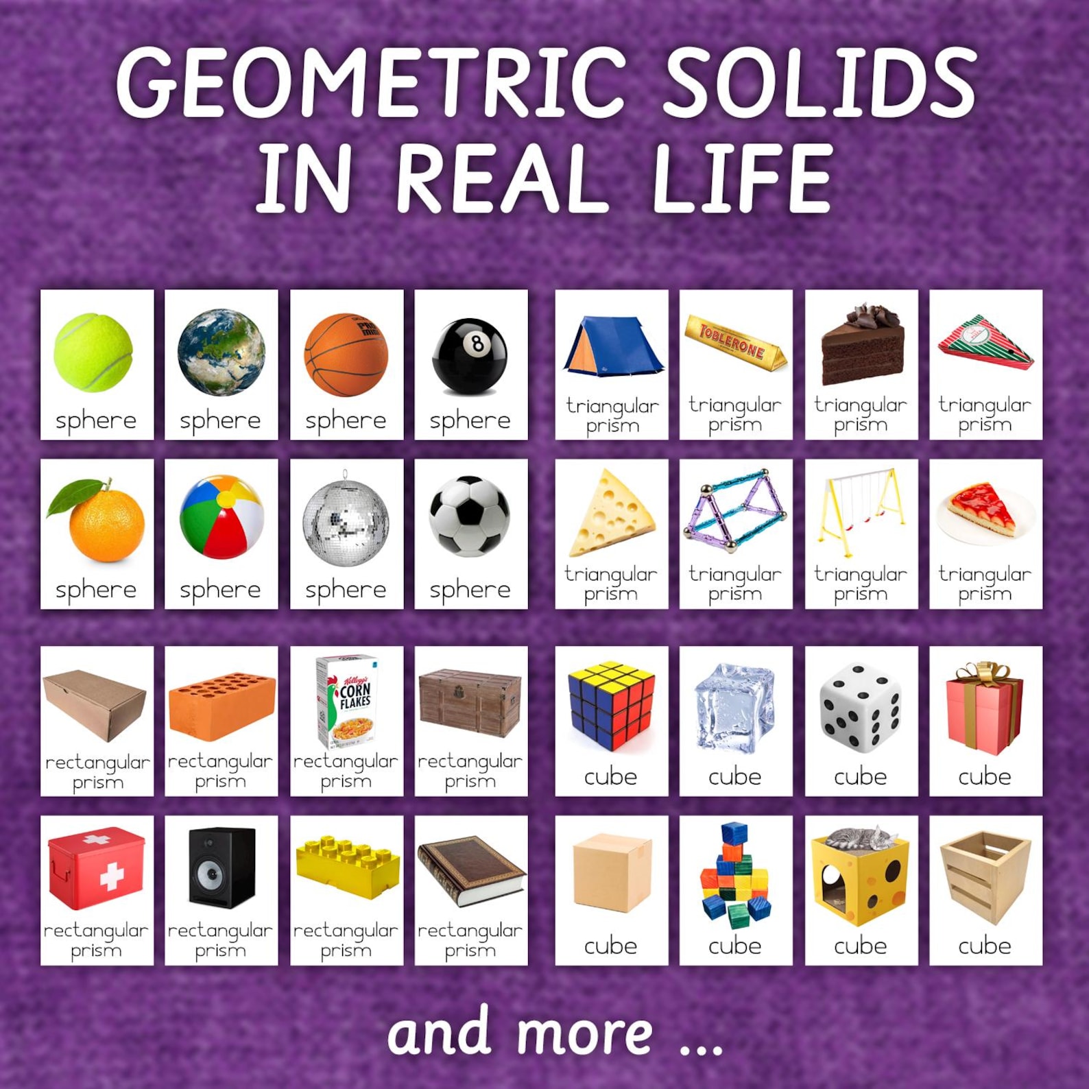 Geometric Solids in Real Life Objects | 3-part Montessori Cards ...