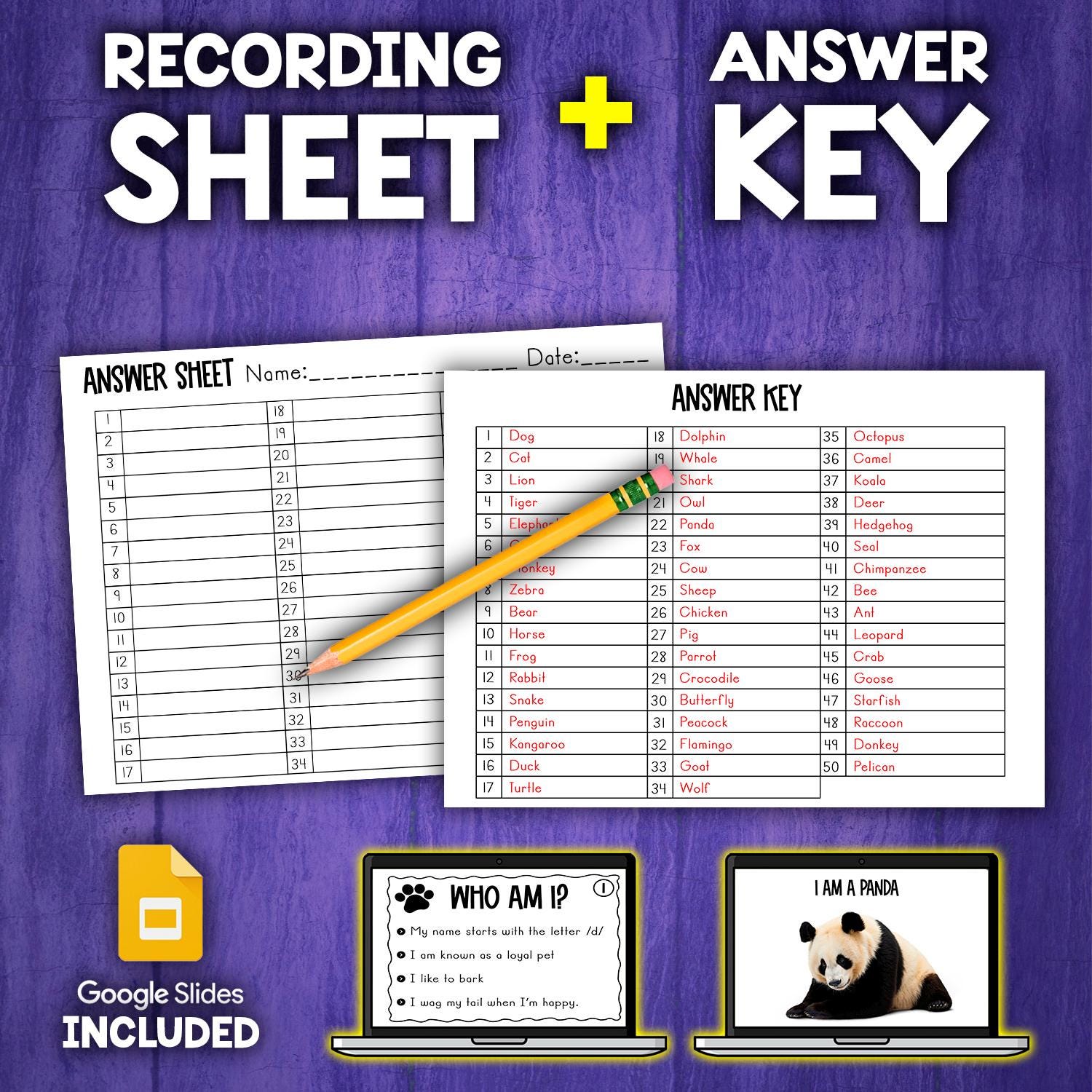 Who Am I Activity | Animals Version | Animal Guessing Task Cards Game ...