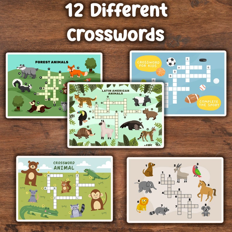 Crossword Puzzles for Kids | Homeschool Activities for Kids | Printable ...