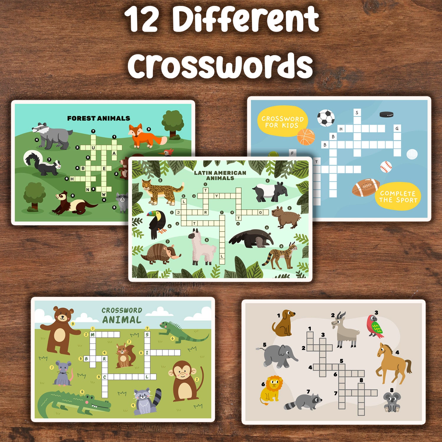 Crossword Puzzles for Kids Homeschool Activities for Kids Printable ...