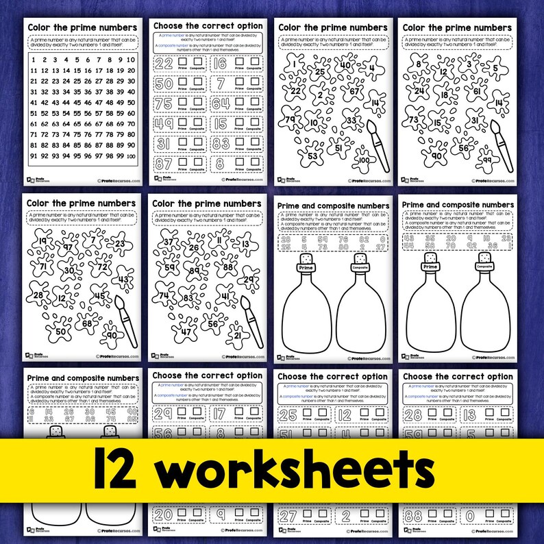 Prime and Composite Numbers Activities | Worksheets + Lesson | Factors ...